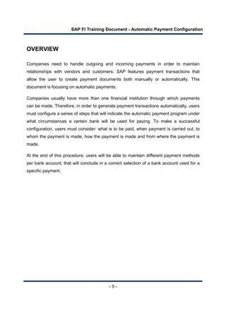 Sap fi automatic payment configuration | PDF