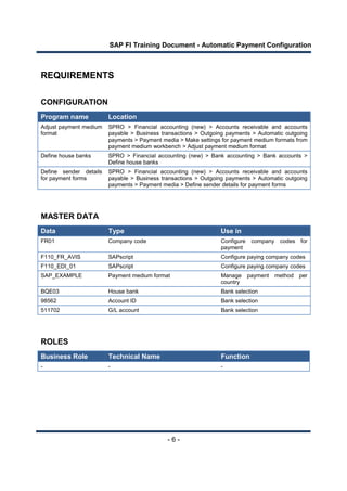 Sap fi automatic payment configuration | PDF