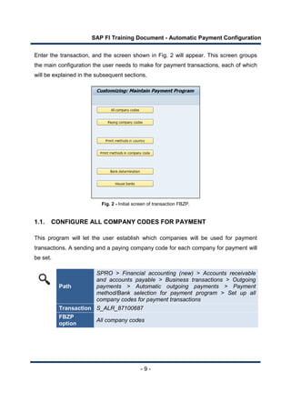 Sap fi automatic payment configuration | PDF