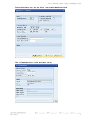 Sap fi automatic payment program (configuration and run) | PDF