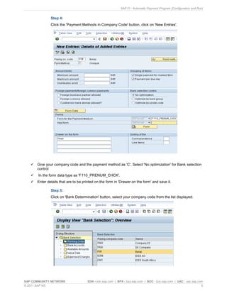 Sap fi automatic payment program (configuration and run) | PDF
