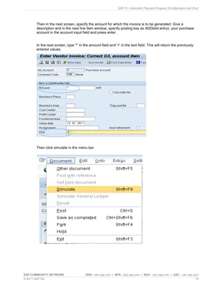 Sap fi automatic payment program (configuration and run) | PDF