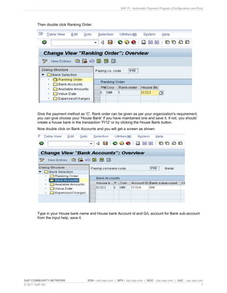 Sap fi automatic payment program (configuration and run) | PDF