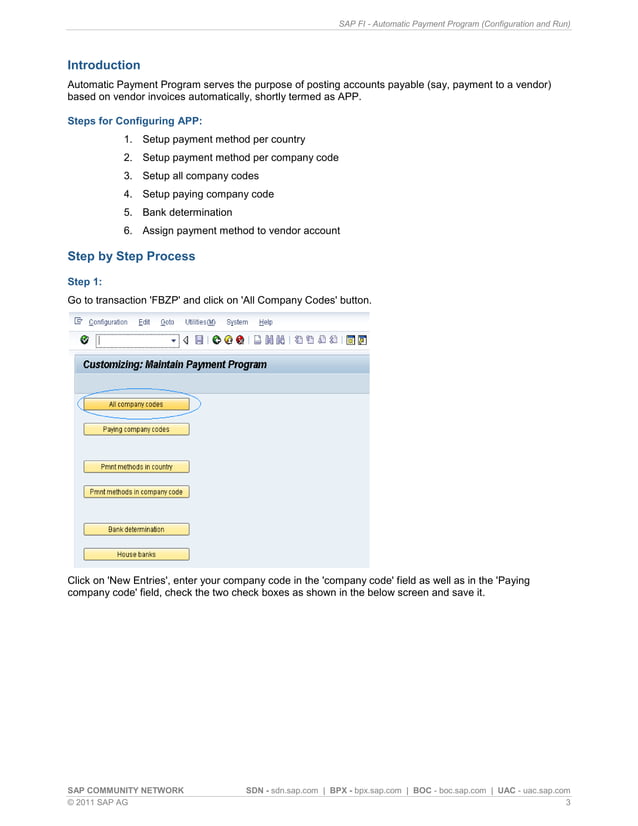 SAP FI automatic payment program (configuration and run) | PDF