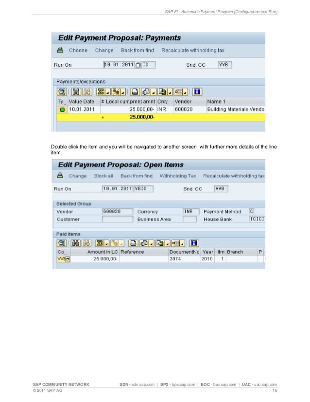 Sap Fi Automatic Payment Program Configuration And Run