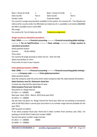 Sap Fico Configuration Material | PDF