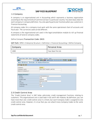 Sap fico blueprint 2017 final Anilkumar chowdary | DOCX