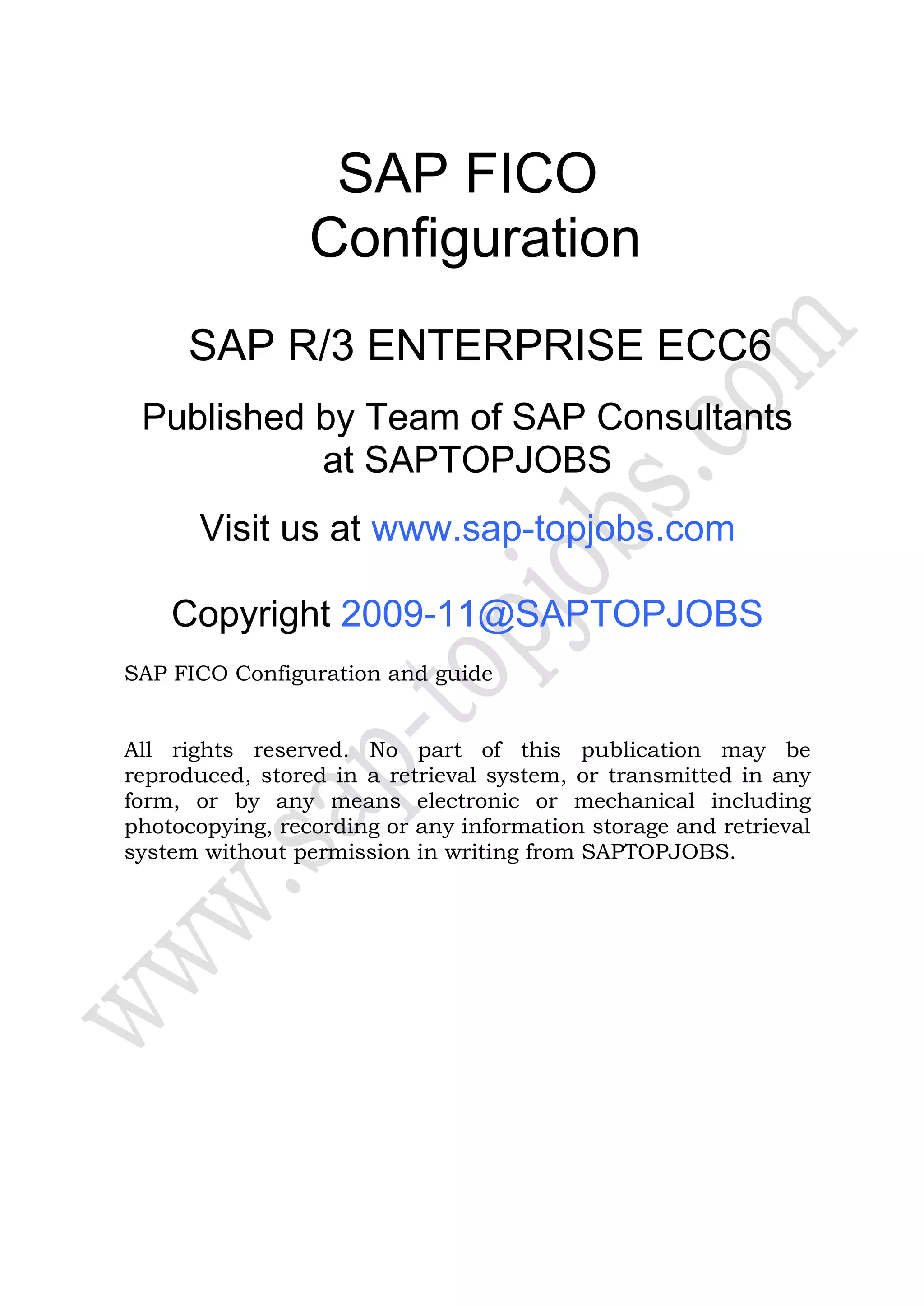 Sap fico configuration | PDF | Business Accounting & Finance | Business