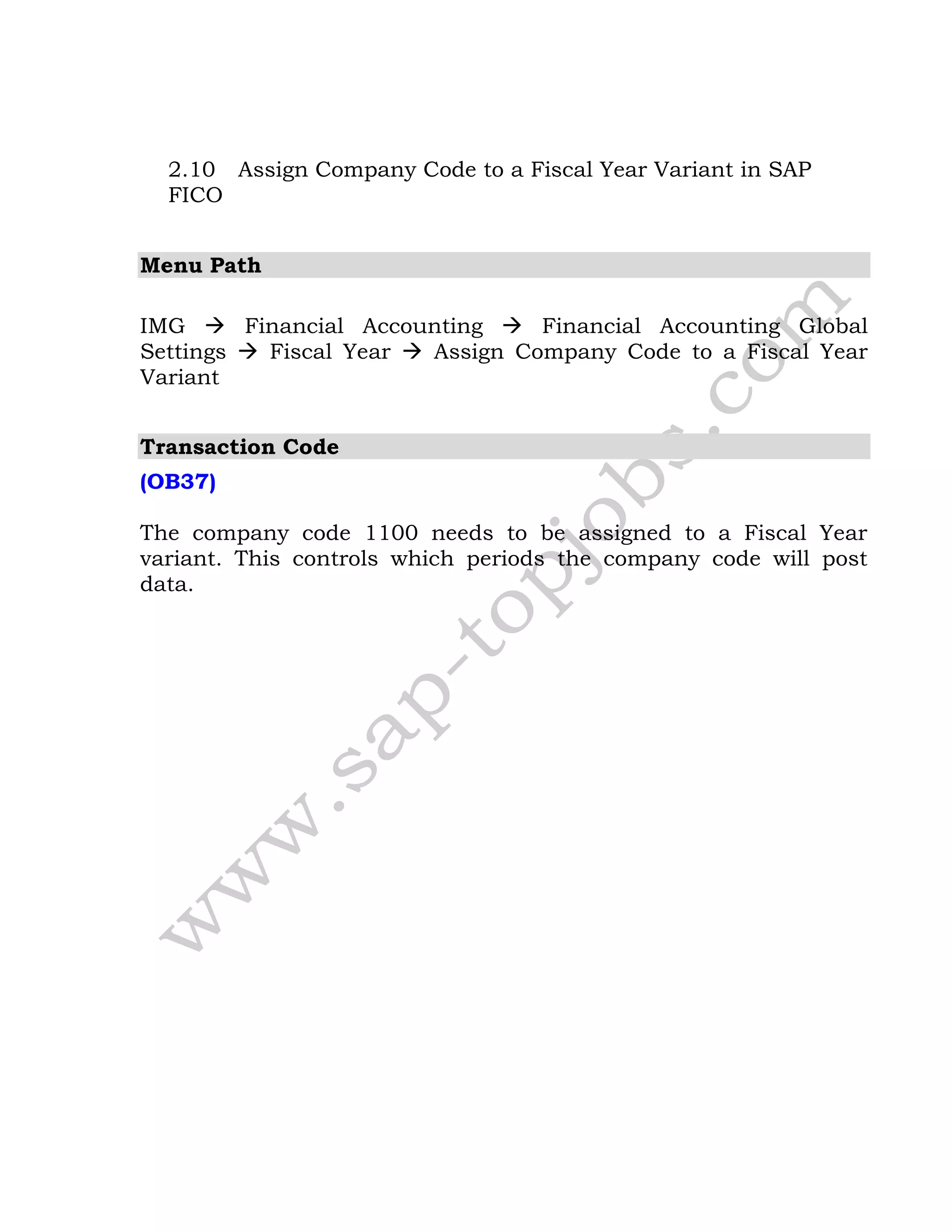 Sap fico configuration | PDF