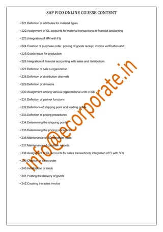 Sap fico Online training | PDF