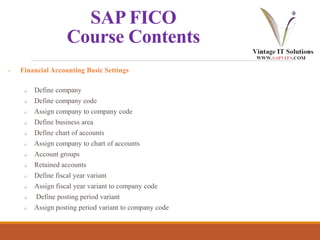 SAP FICO Training Material PPT | PPTX