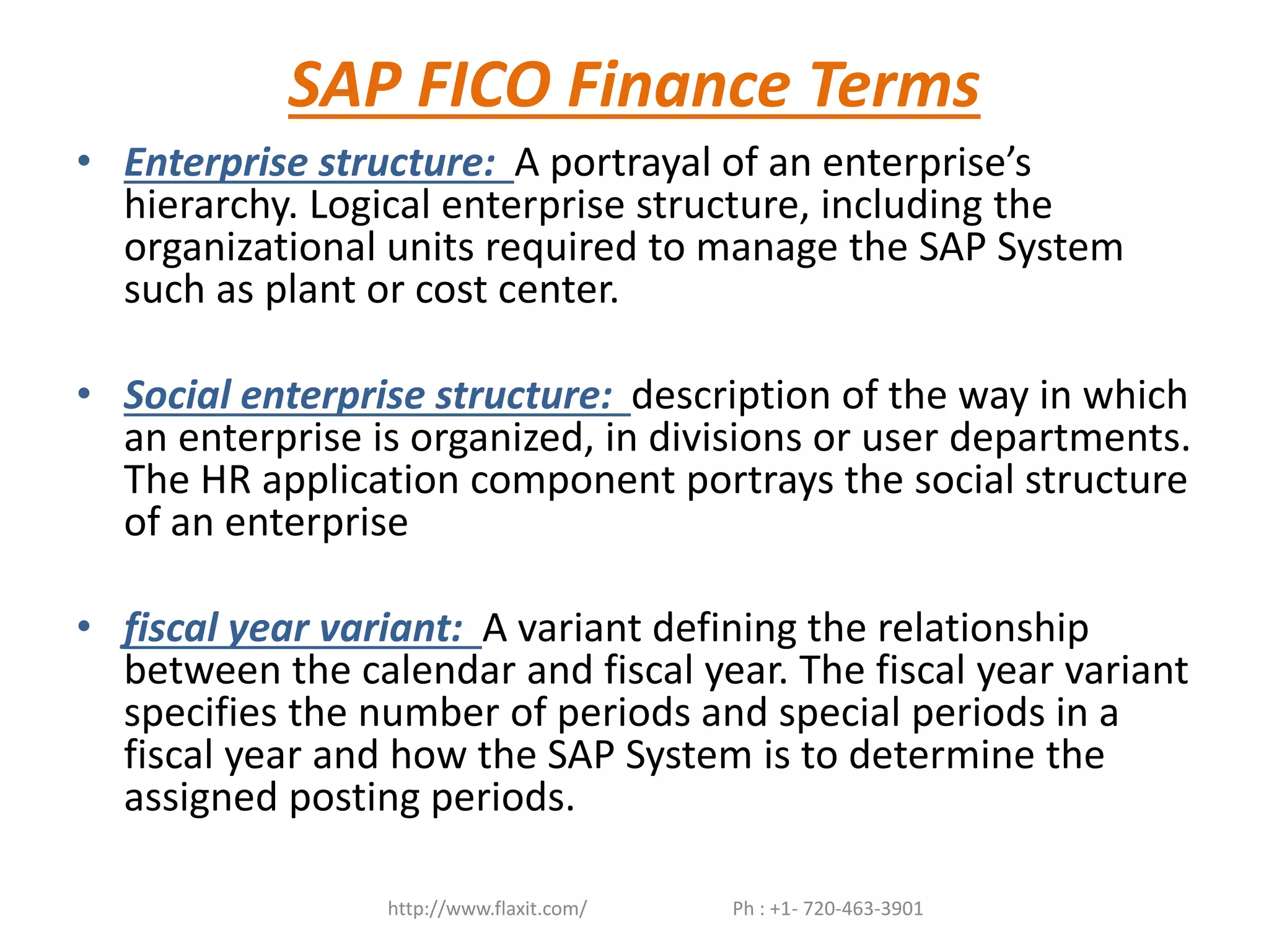 Sap fico finance terms | PPTX