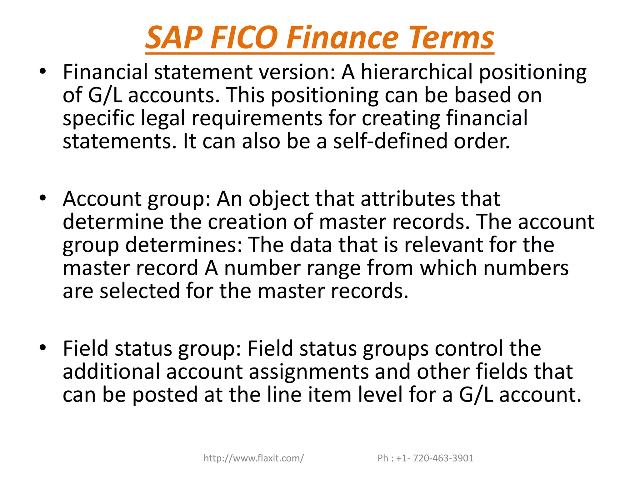 Sap fico finance terms | PPTX