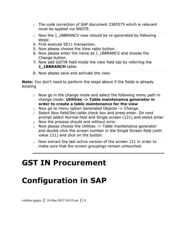 SAP FICO GST Configurations .pdf | Business Accounting & Finance | Business