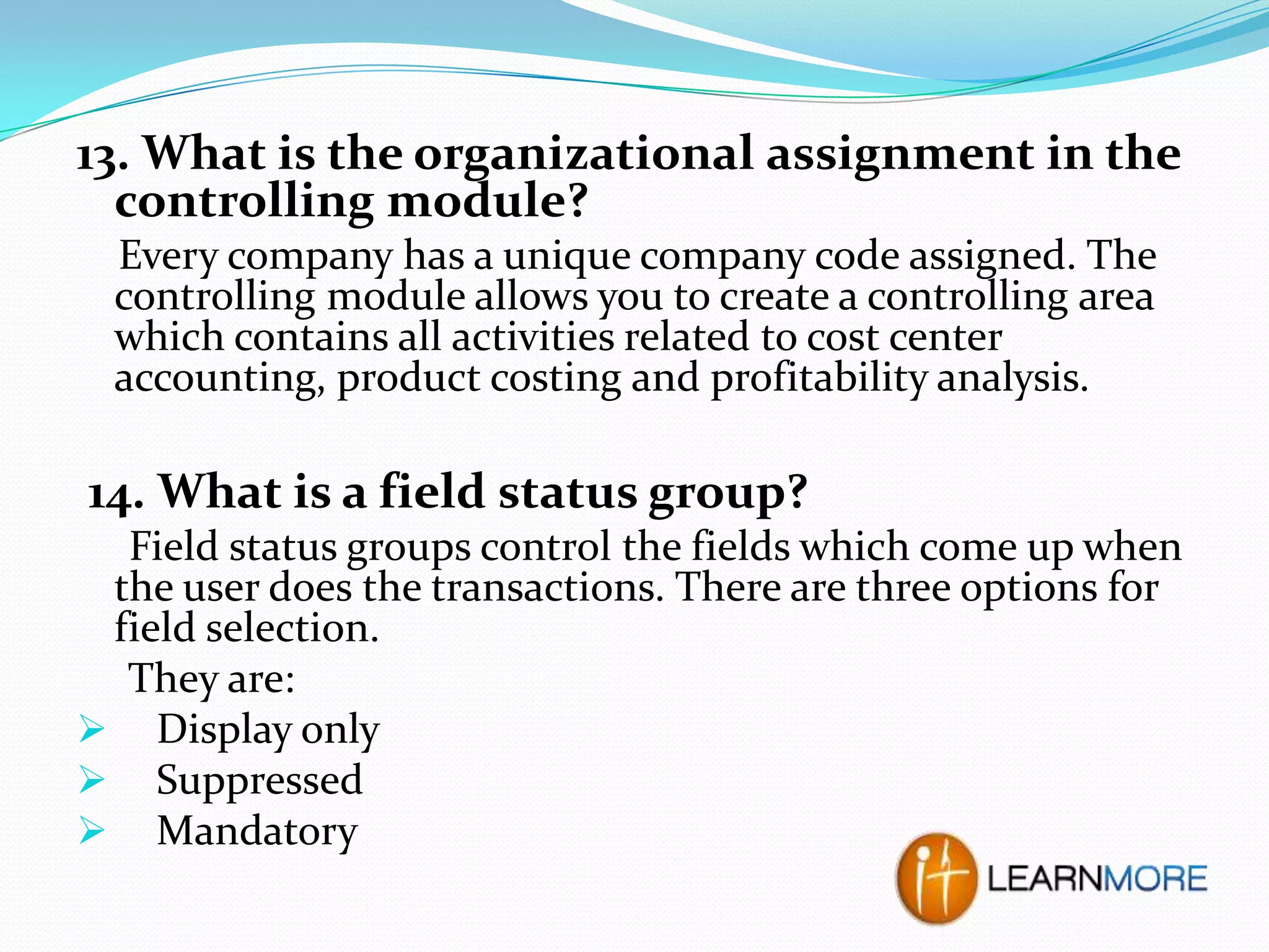 SAP FICO Interview questions | PPTX