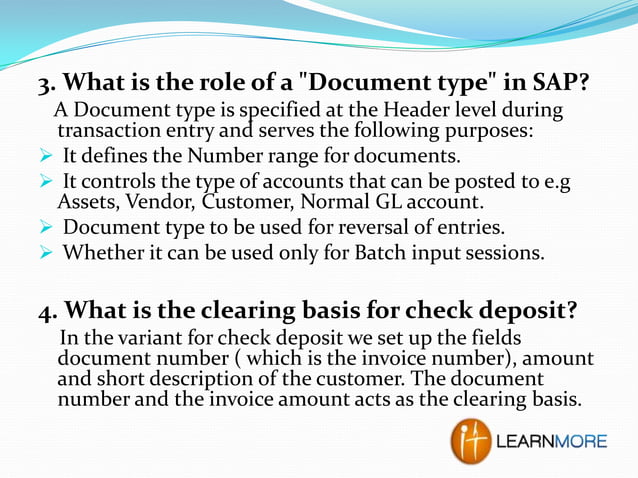 SAP FICO Interview questions | PPTX