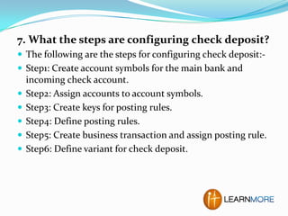 SAP FICO Interview questions | PPTX