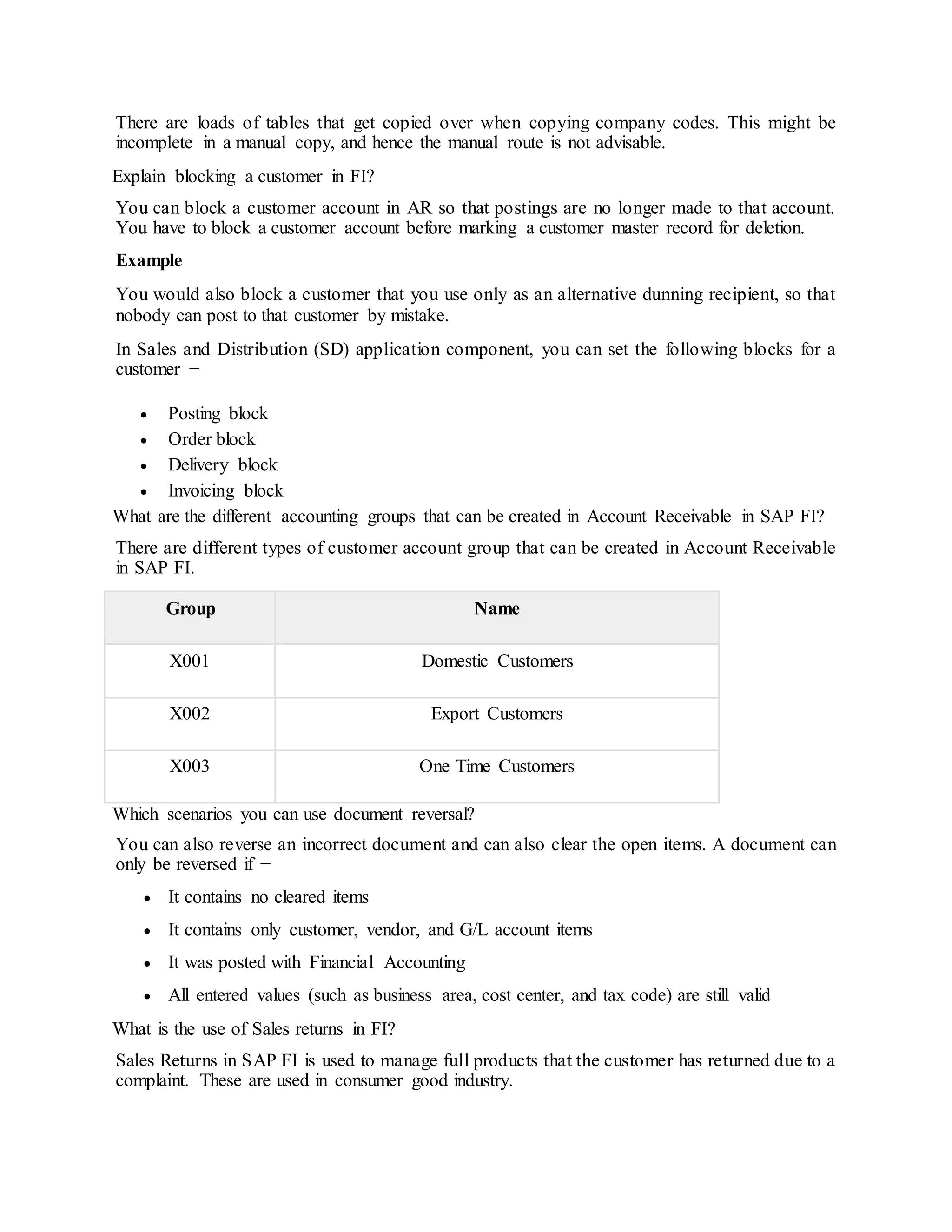 Sap fico interview questions | PDF