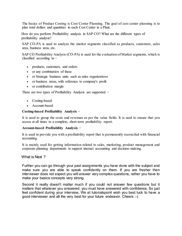 Sap fico interview questions | PDF