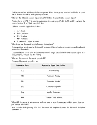 Sap fico interview questions | PDF