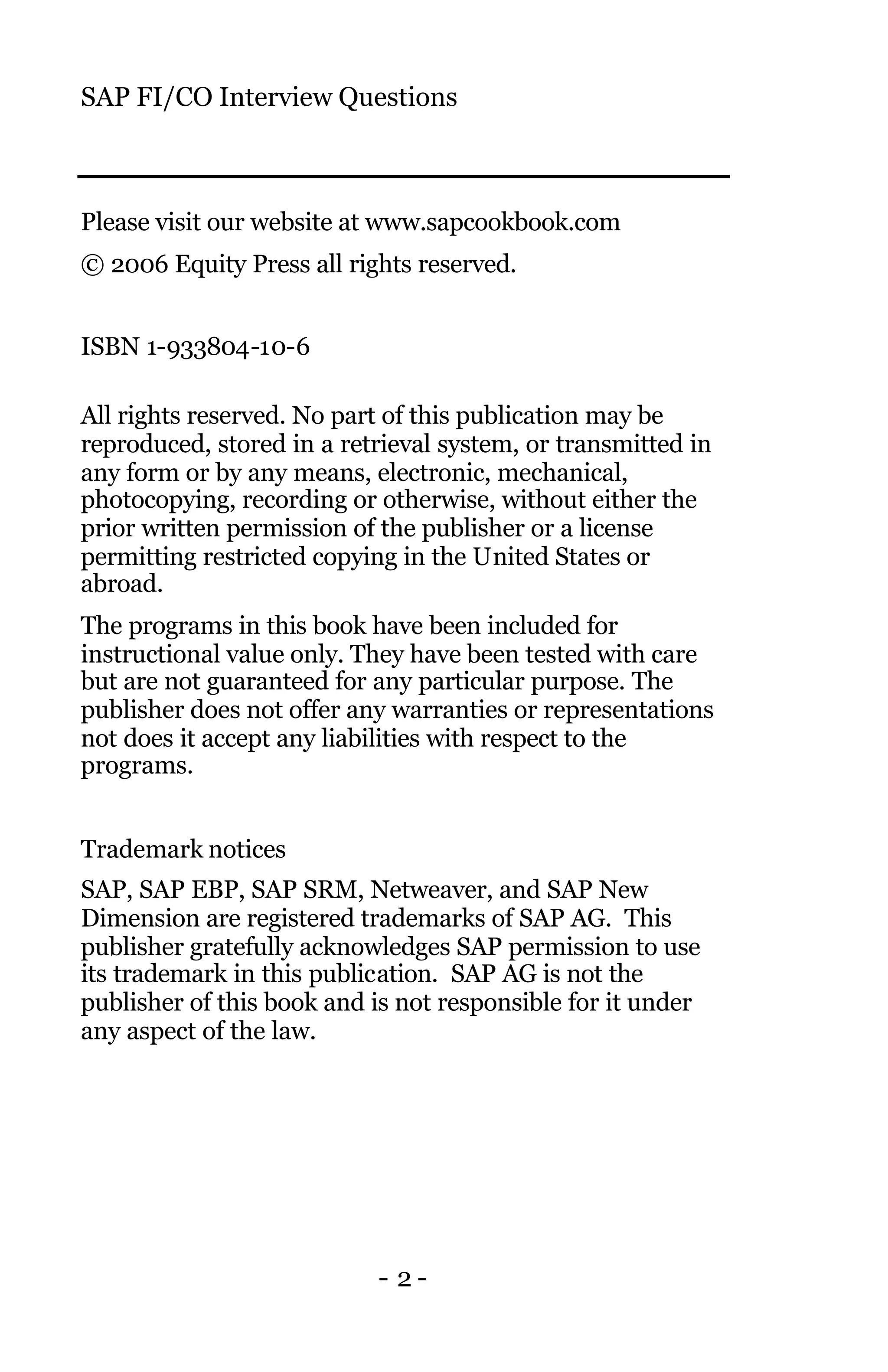 Sap fico interview_questions_answers_explanations | PDF