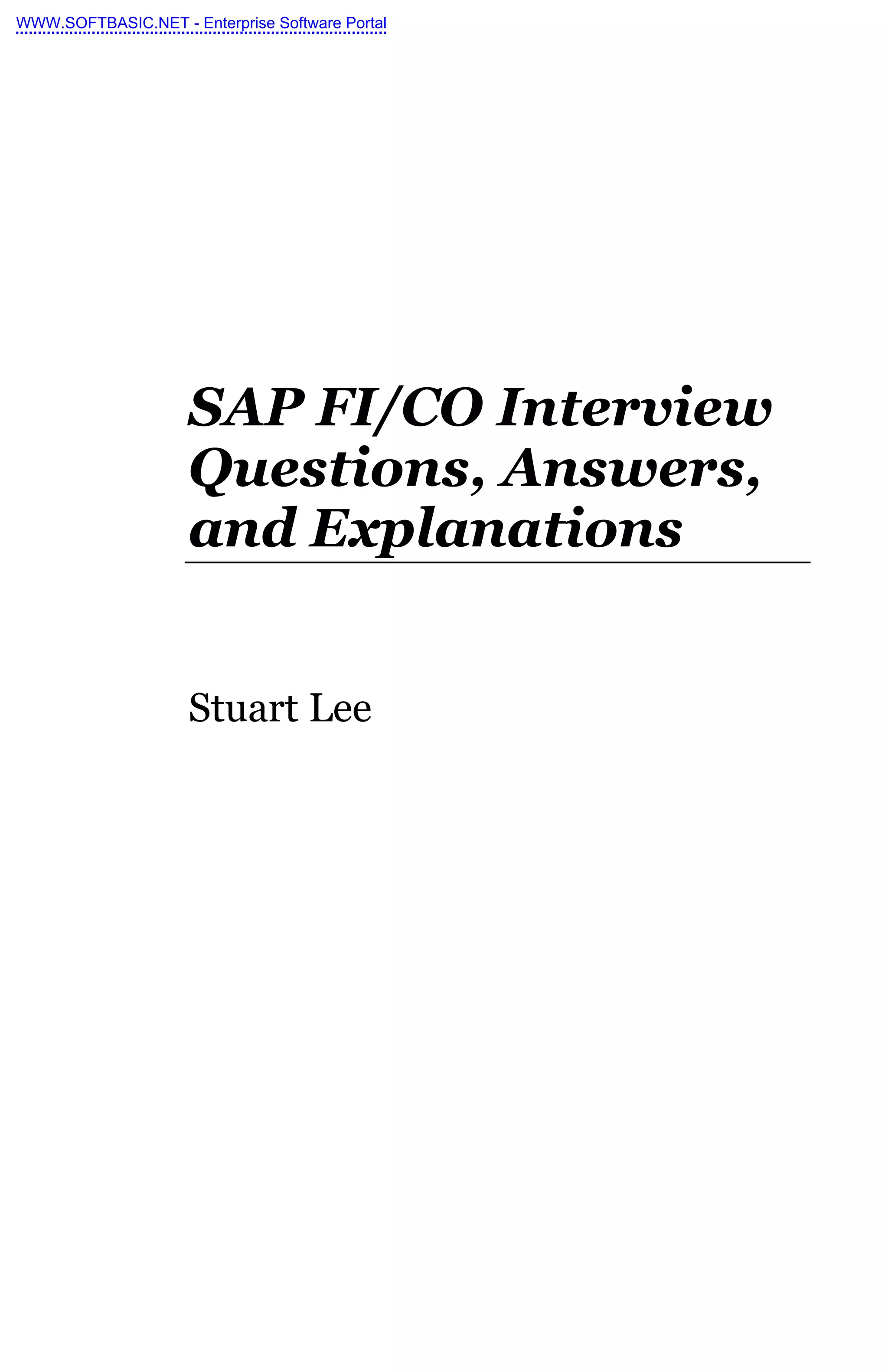 Sap fico interview_questions_preview | PDF