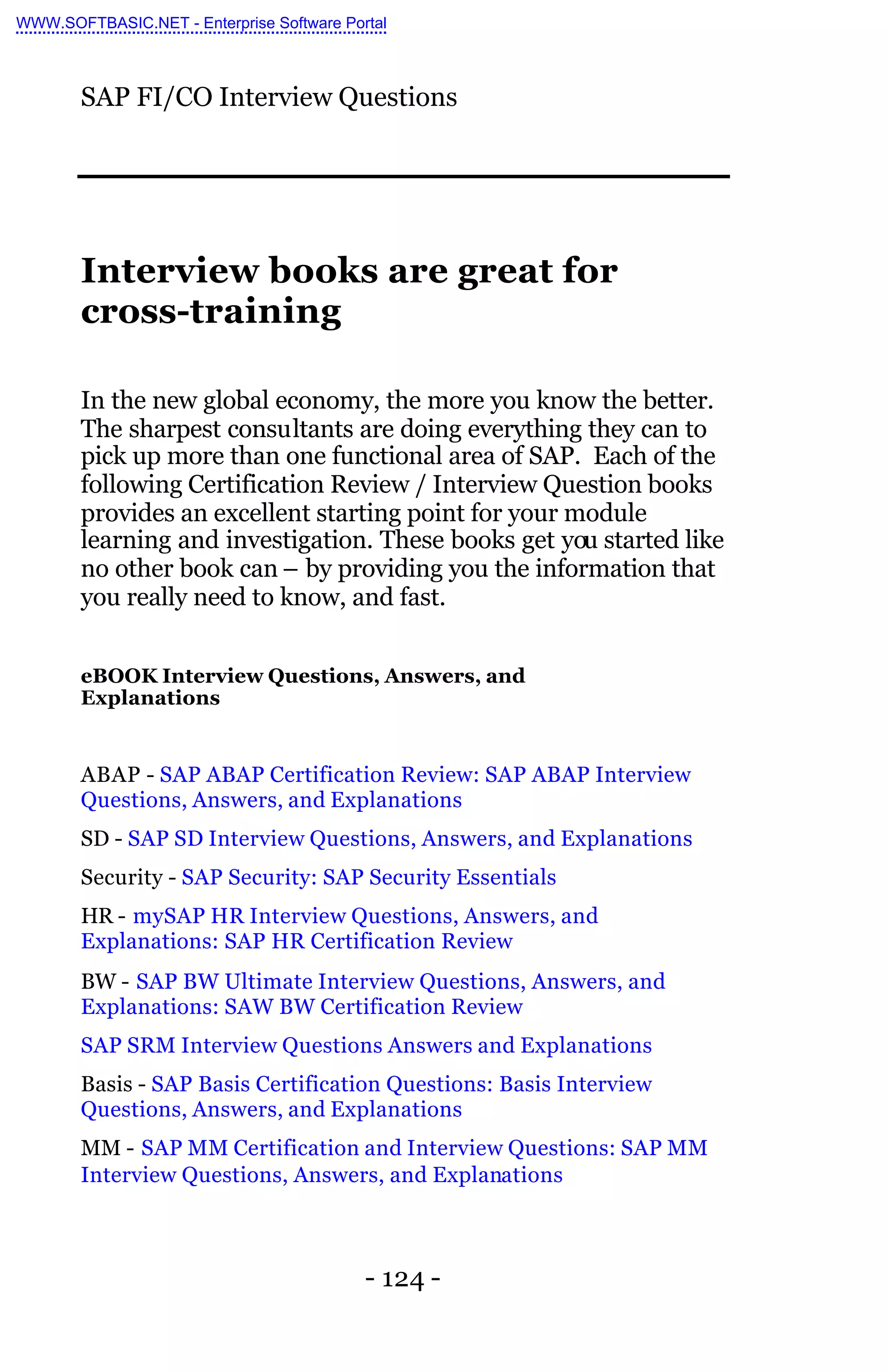Sap fico interview_questions_preview | PDF