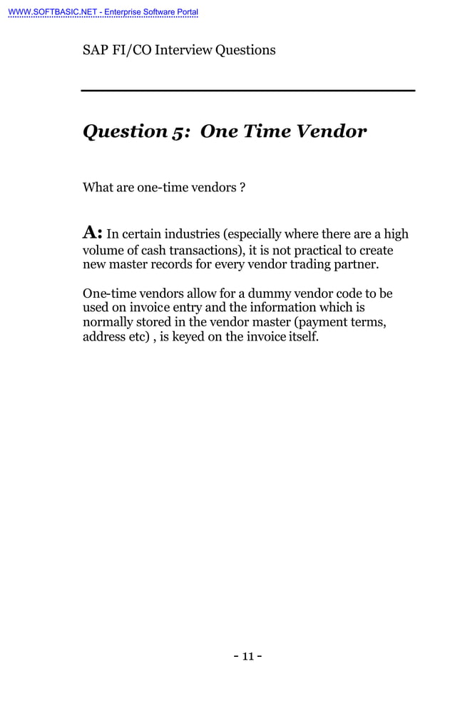 Sap fico interview_questions_preview | PDF