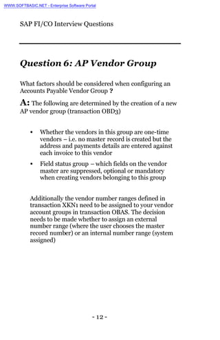 Sap fico interview_questions_preview | PDF