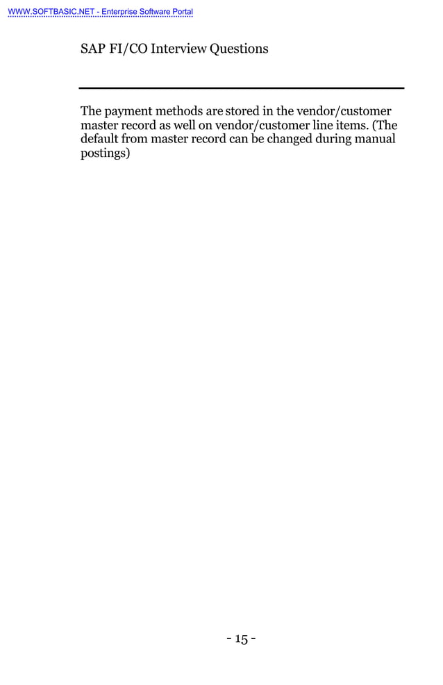 Sap fico interview_questions_preview | PDF