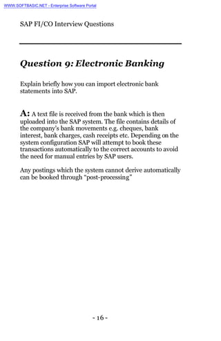 Sap fico interview_questions_preview | PDF