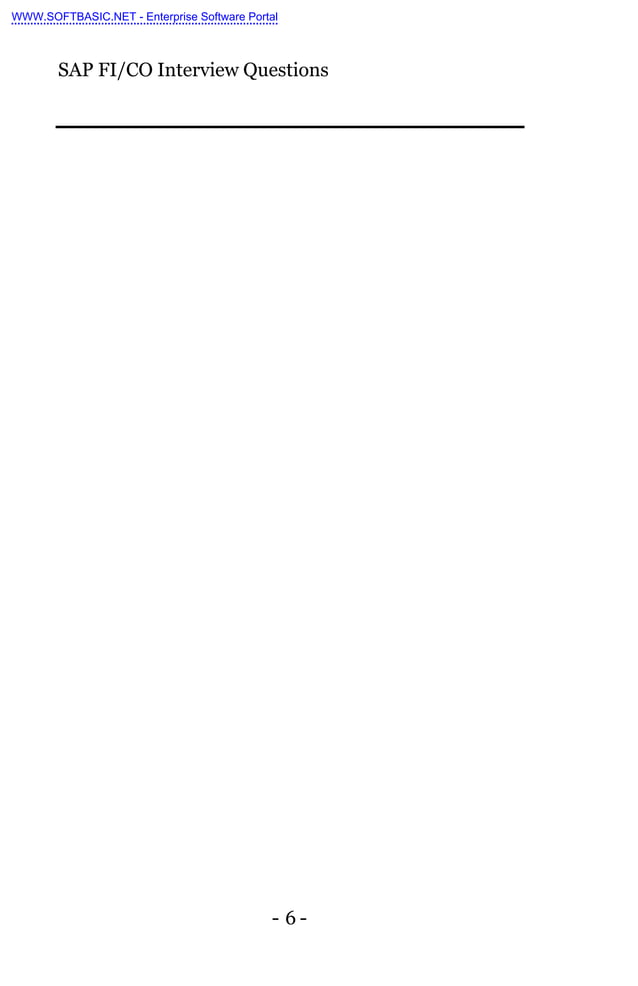 Sap fico interview_questions_preview | PDF