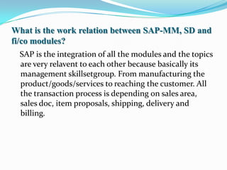 SAP FICO Interview Questions By Garudatrainings | PPTX