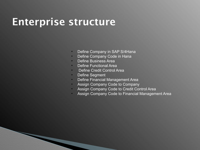 SAP FICO Enterprise Structure Notes for Beginners | PPTX
