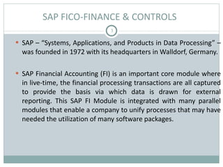 SAP FICO OVERVIEW - ONLINE TRAINING OFFERED BY NEWYORKSYS.COM