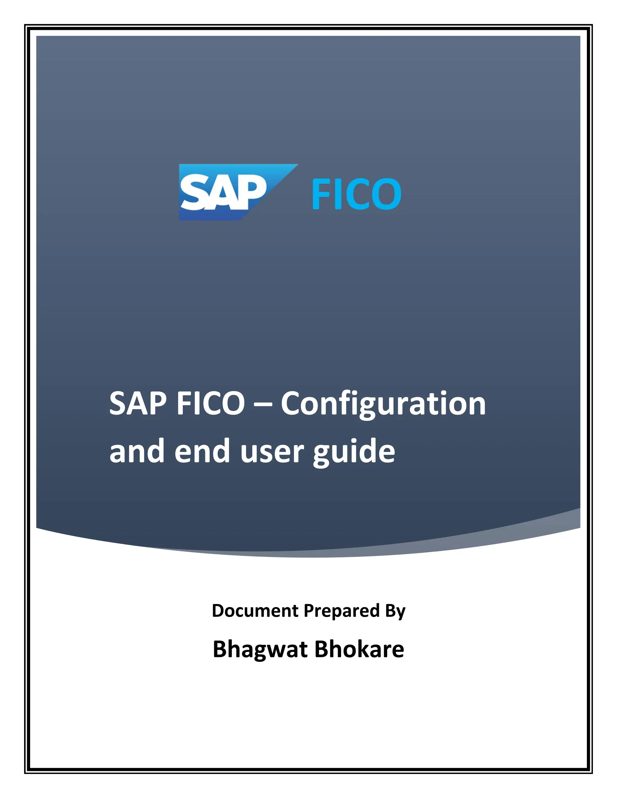SAP FICO Configuration PDF Part 1| Financial accounting and controlling ...