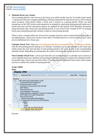 SAP FICO Configuration PDF Part 1| Financial accounting and controlling ...