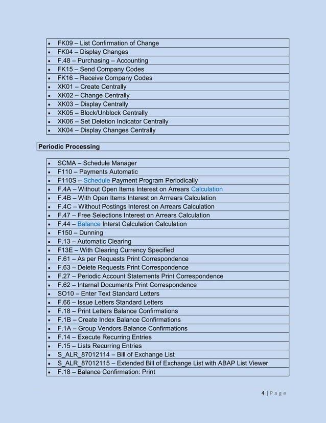 Sap fico shortcut Keys | PDF
