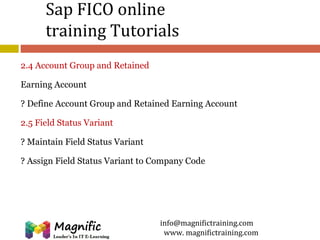 Sap fico training sap tutorial training in vijayawada | PPT