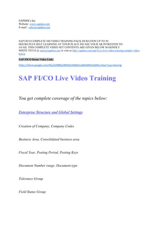 Sap fico training !! sap fico online training !! sap fico video ...