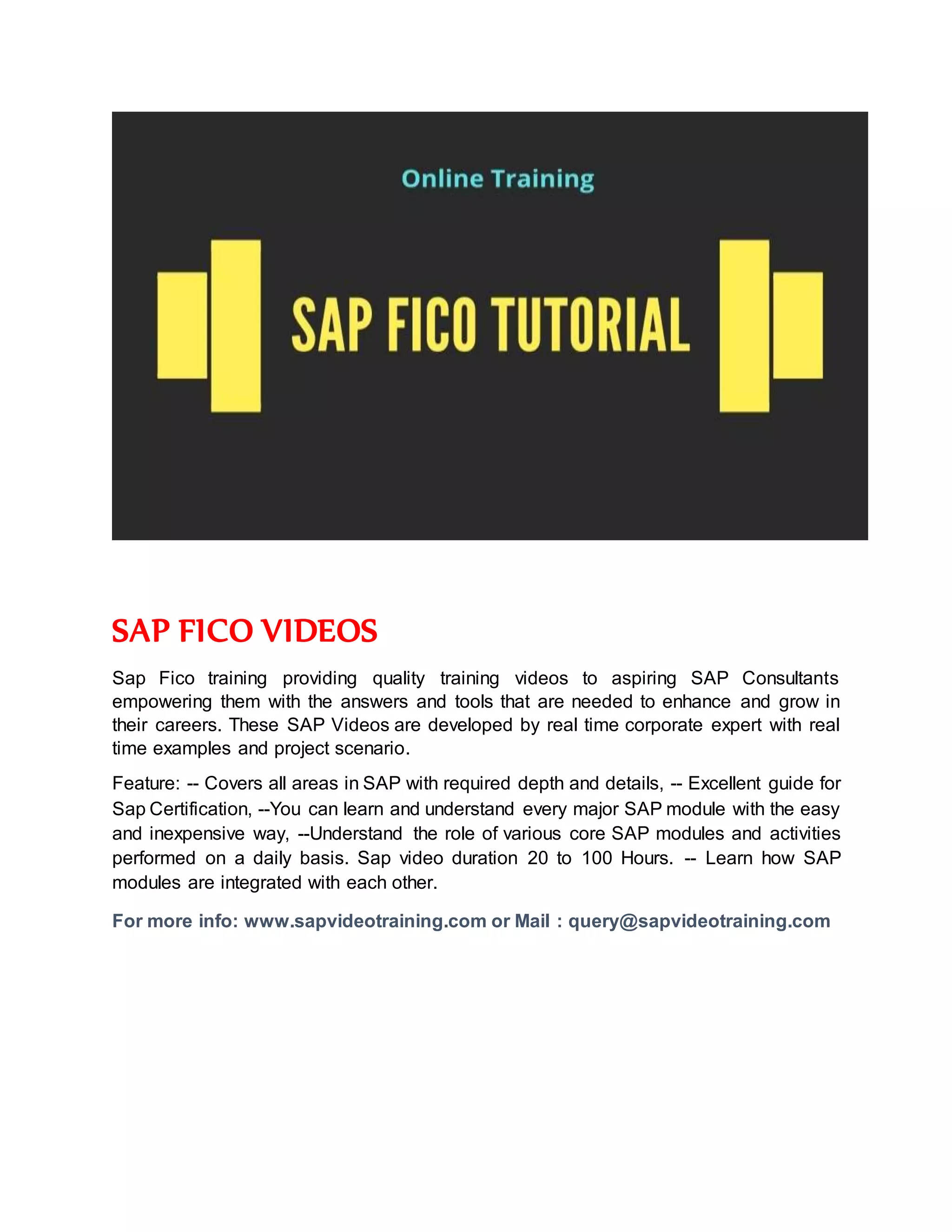 SAP FICO | DOCX | Business and Finance