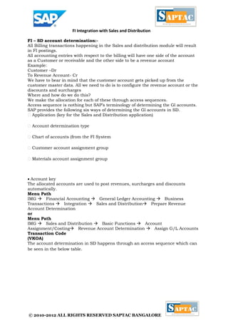 Sap fi integration with other modules in sap fico | PDF