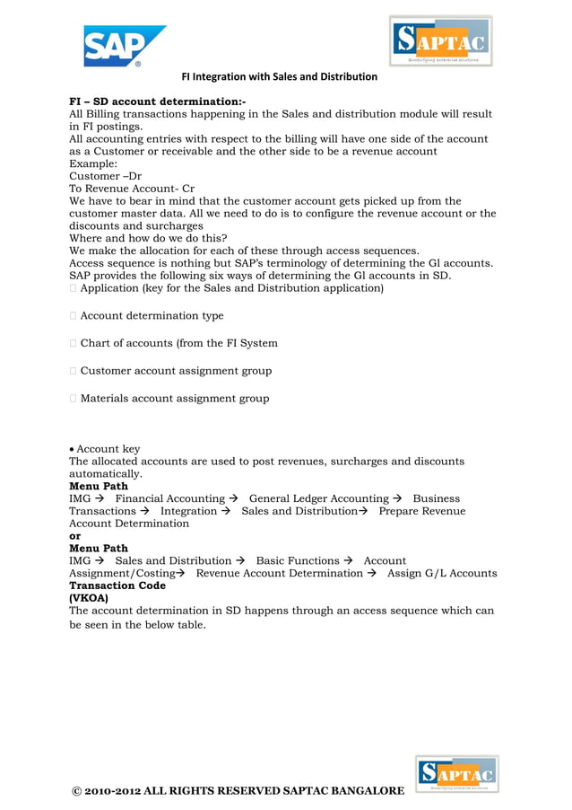 Sap fi integration with other modules in sap fico | PDF | Business ...