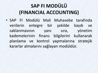 Sap fi modülü | PPTX