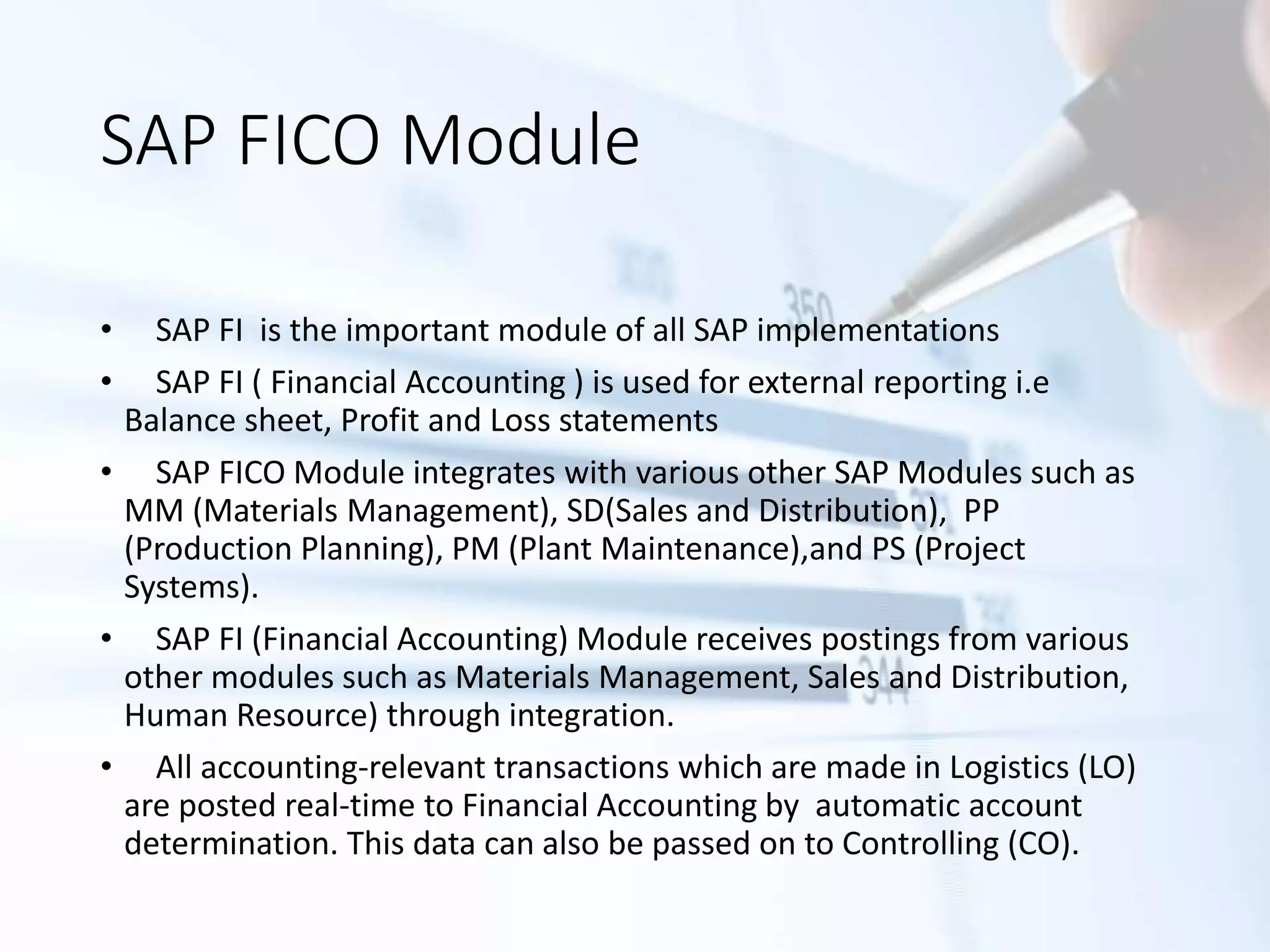Sap Fi Module Pptx