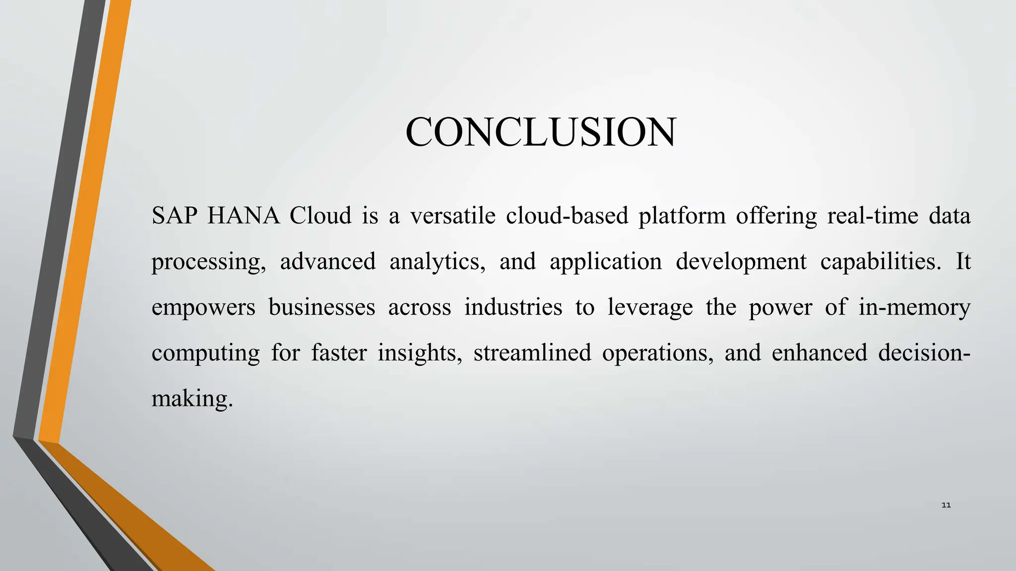 SAP FINAL ppt sap hana cloud for reprt | PPTX