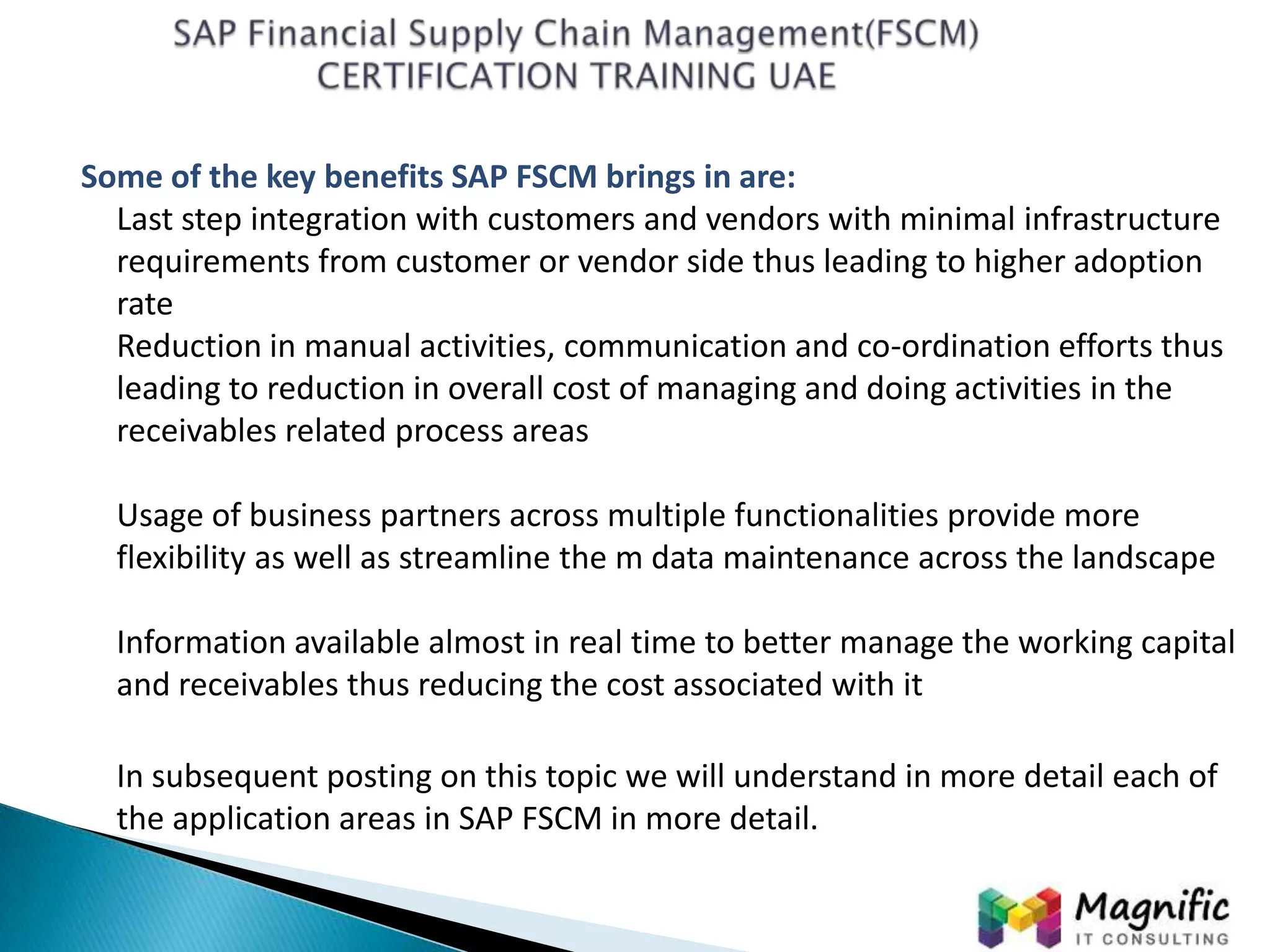 Sap financial supply chain management(fscm) certification training uae ...