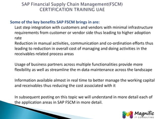 Sap financial supply chain management(fscm) certification training uae ...