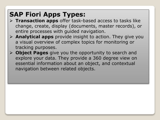 SAP Fiori.pptx | Computer Software and Applications | Computing