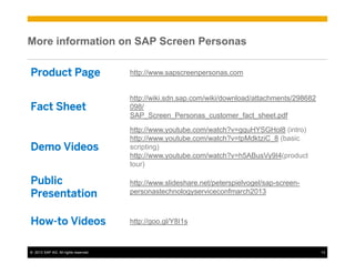 SAP Screen Personas and SAP Fiori session from TechEd 2013 | PPT